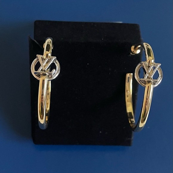Jewelry | Gold Silver Lv Hoop Earrings | Poshmark